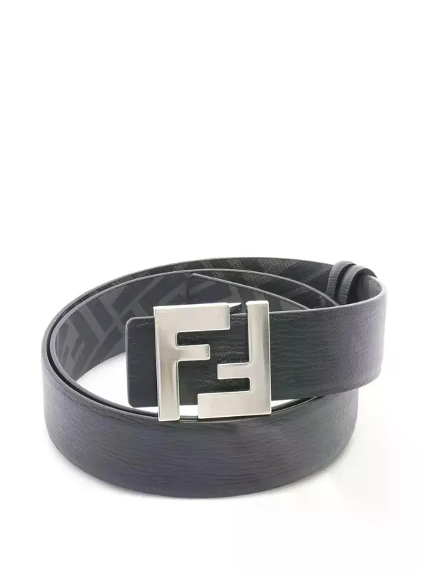 Fendi 2020s Square-buckle Reversible Belt - Black