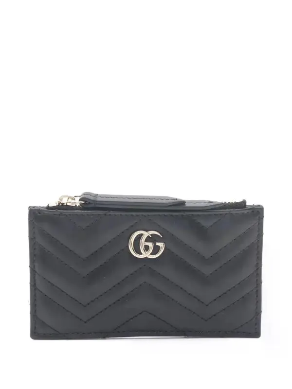 Gucci 2020s Chevron-quilted Coin Purse - Black