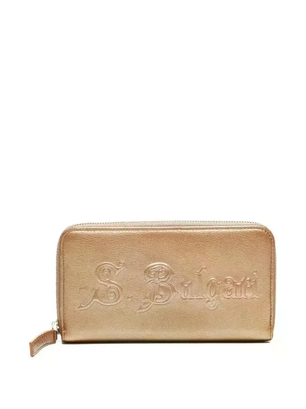 BVLGARI Embossed Leather Wallet - Neutrals