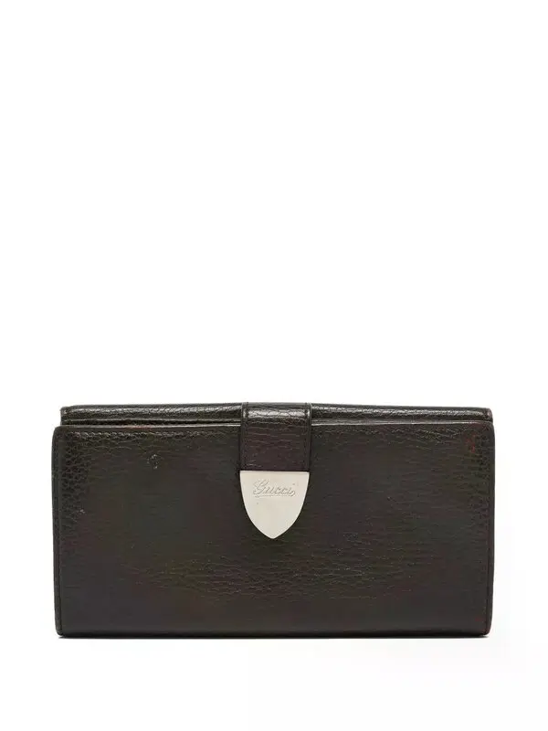 Gucci Signoria Leather Flap Wallet - Brown