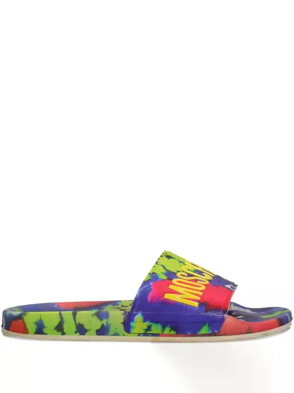 Moschino Logo-strap Tie-dye Slides