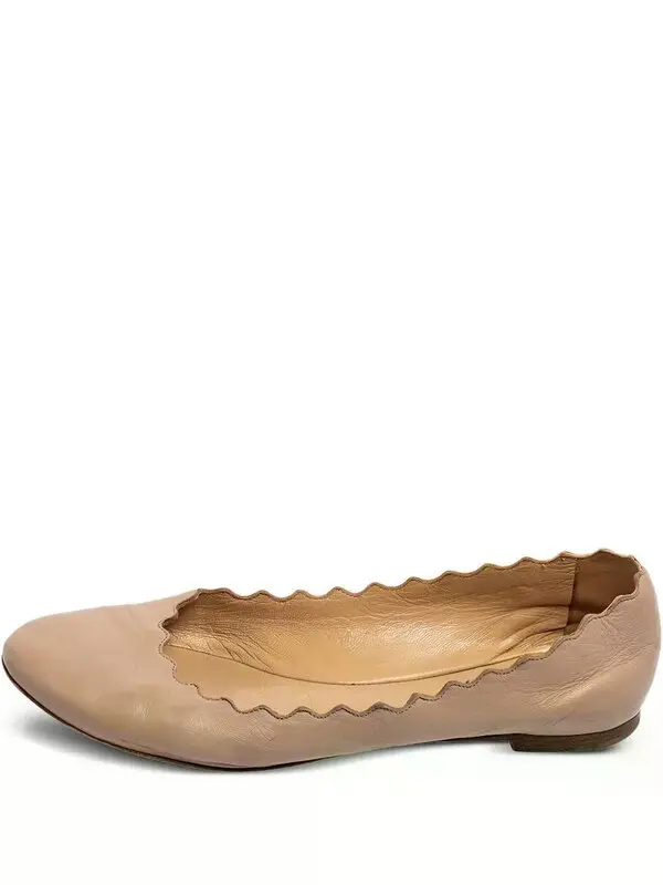 Chloé Lauren Scalloped-trim Ballet Flats - Pink