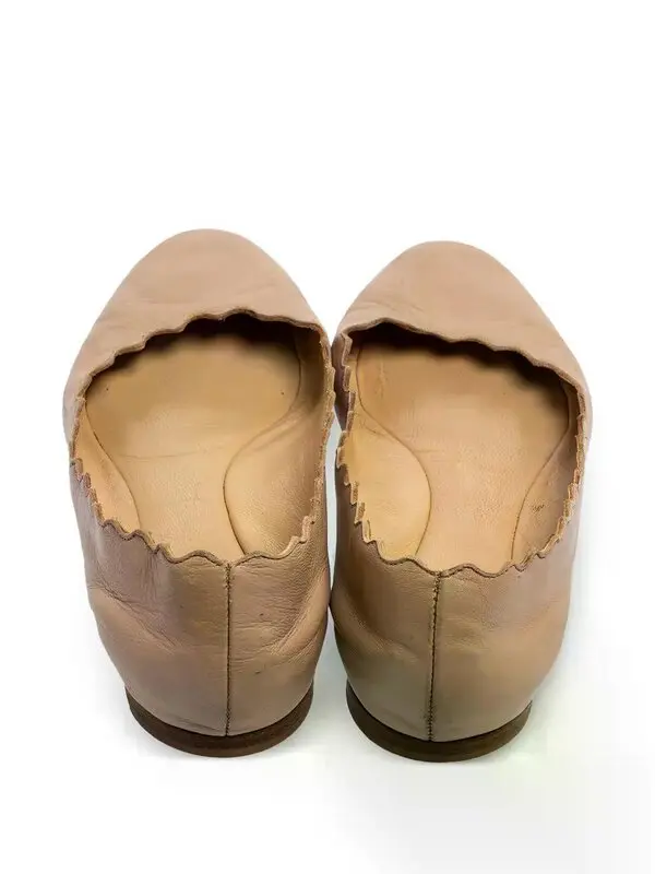 Chloé Lauren Scalloped-trim Ballet Flats - Pink