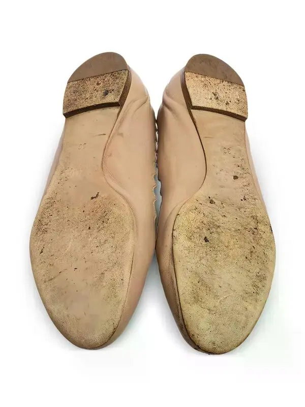 Chloé Lauren Scalloped-trim Ballet Flats - Pink