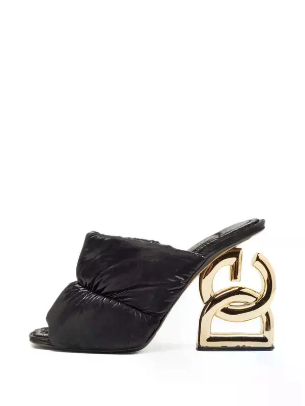 Dolce & Gabbana 2024 110mm Logo-heel Padded Heeled Sandals