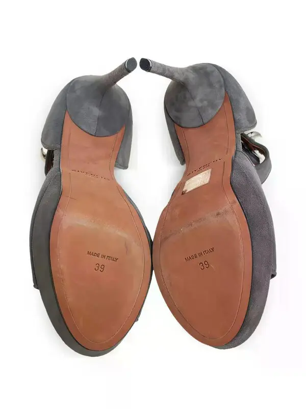 Givenchy 135mm Suede Platform Sandals - Grey