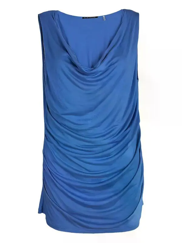 Elie Tahari Cowl-neck Draped Tank Top