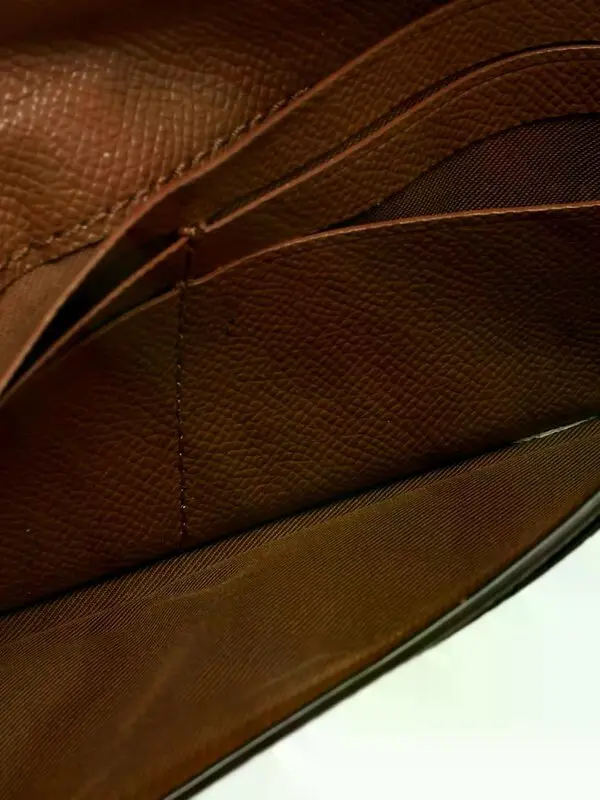 COACH VINTAGE Pre-owned Saffiano Leather Flap Wallet