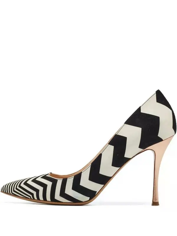 NICHOLAS KIRKWOOD 110mm Zigzag-patterned Pumps - White