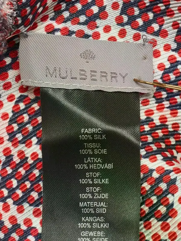 Mulberry Geometric-print Silk Scarf
