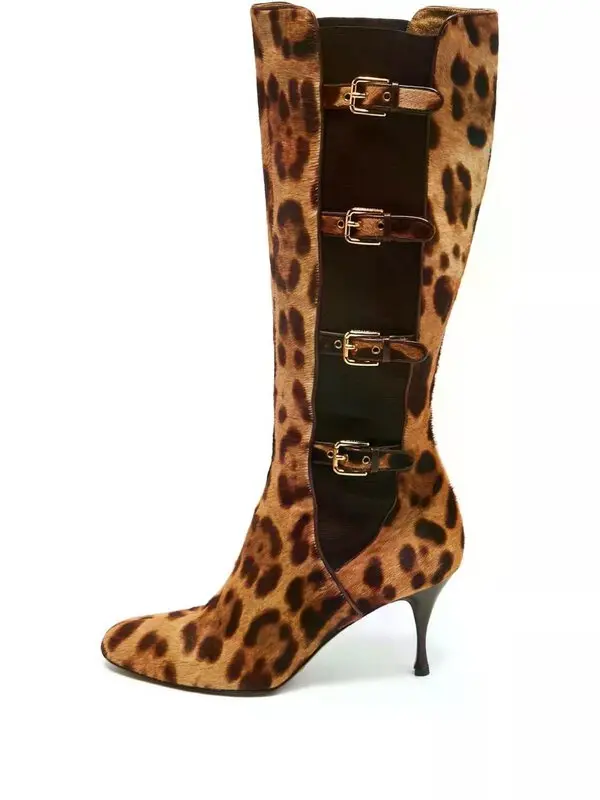Dolce & Gabbana Leopard-print Knee-length Boots