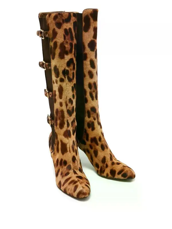 Dolce & Gabbana Leopard-print Knee-length Boots