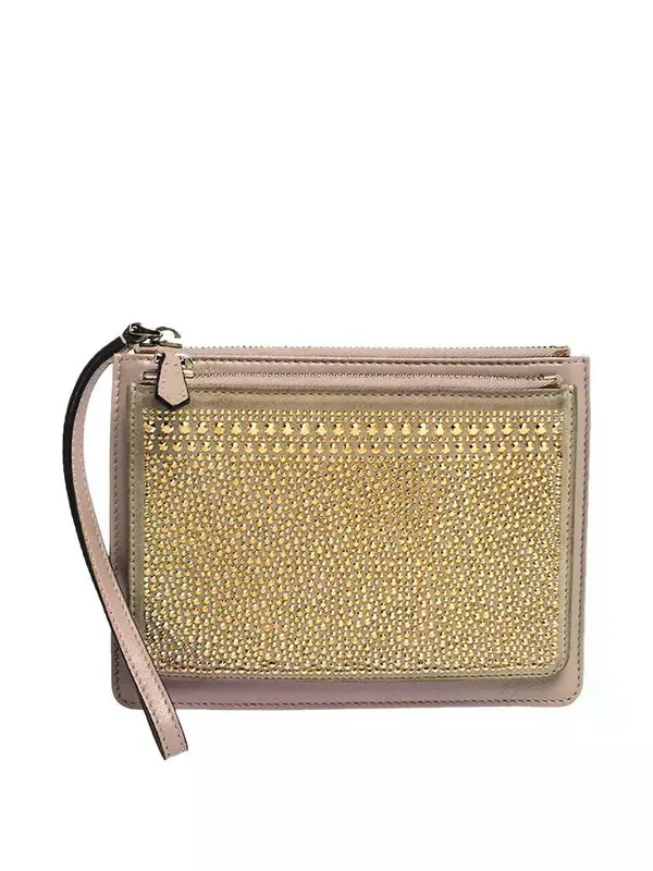 Valentino Garavani Stud-embellished Leather Clutch