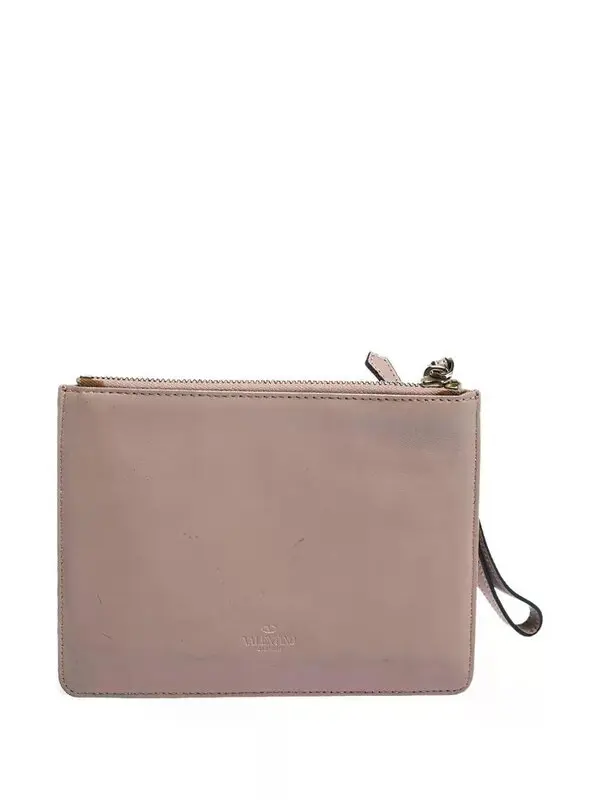 Valentino Garavani Stud-embellished Leather Clutch