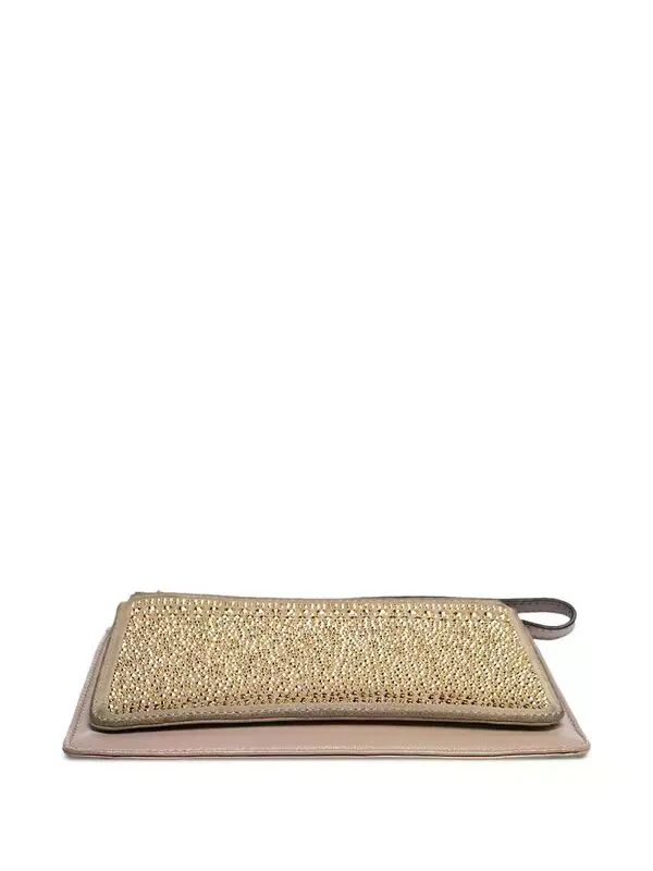 Valentino Garavani Stud-embellished Leather Clutch