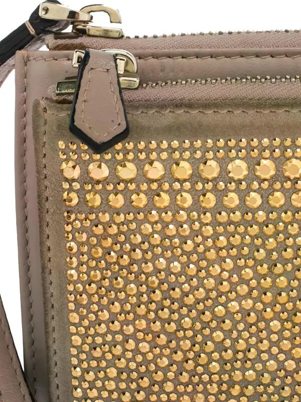 Valentino Garavani Stud-embellished Leather Clutch
