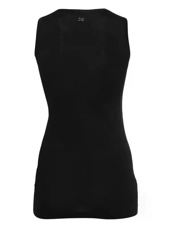 Dolce & Gabbana Ribbed Cotton Top - Black