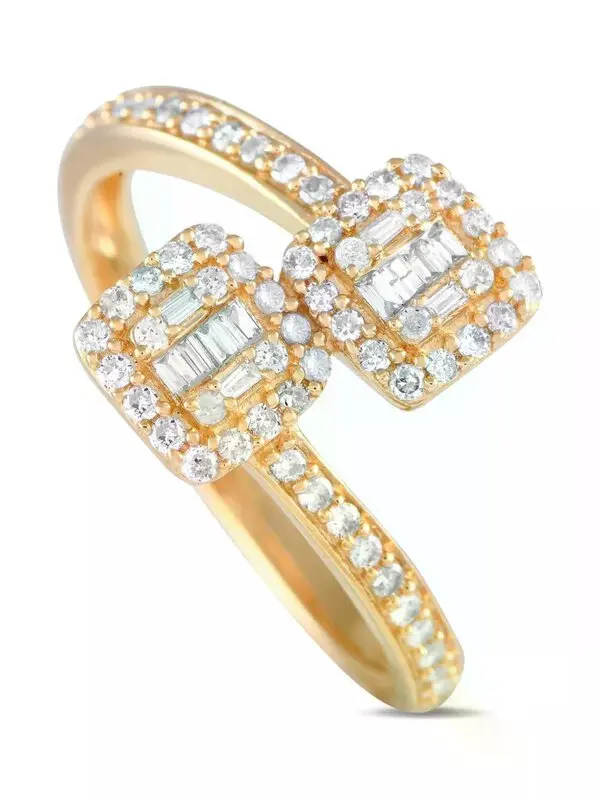LB EXCLUSIVE 14kt Yellow Diamond Bypass Ring - Gold