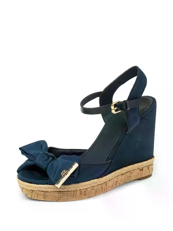 Tory Burch 115mm Bow-detail Wedge Sandals