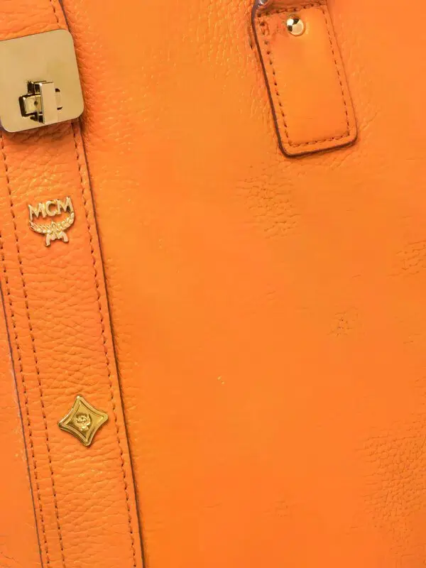 Mcm Leather Stud-detail Tote Bag