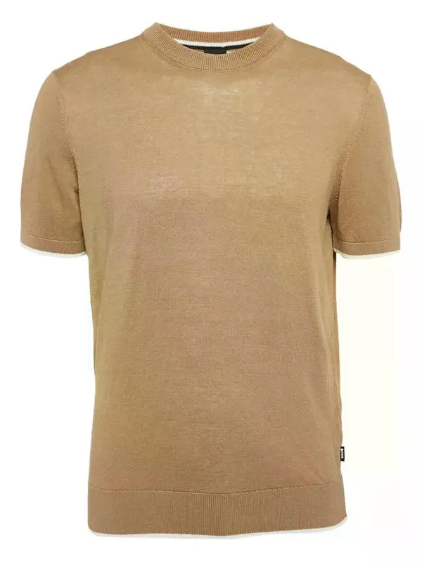BOSS Linen T-shirt - Neutrals