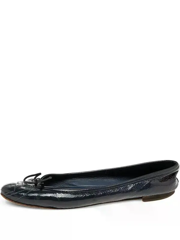 Gucci Patent Leather Bow Ballet Flats