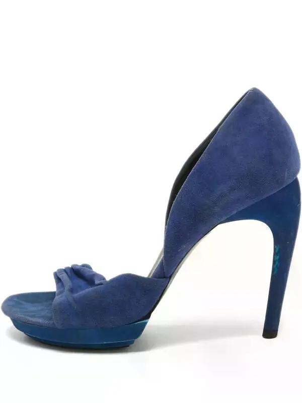 Balenciaga Ruched Open-toe Pumps