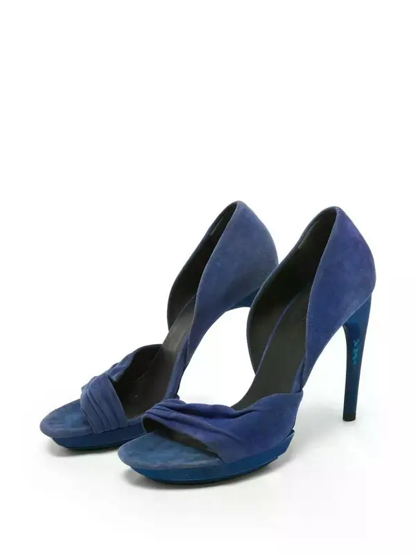 Balenciaga Ruched Open-toe Pumps