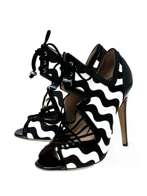 NICHOLAS KIRKWOOD Wave-print High Heel Sandals
