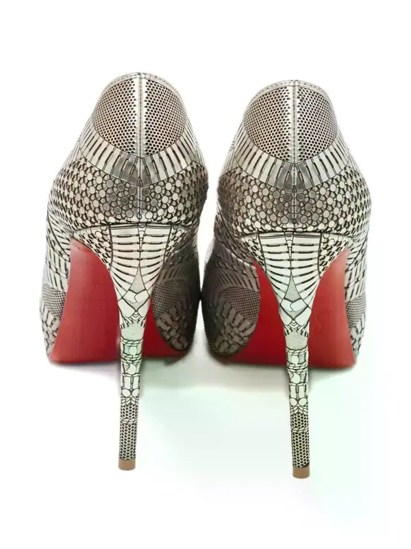CHRISTIAN LOUBOUTIN Geometric-pattern Peep-toe Pumps