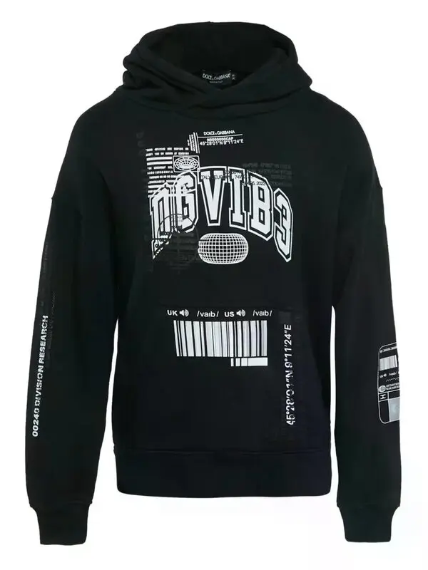Dolce & Gabbana Graphic-print Hoodie - Black