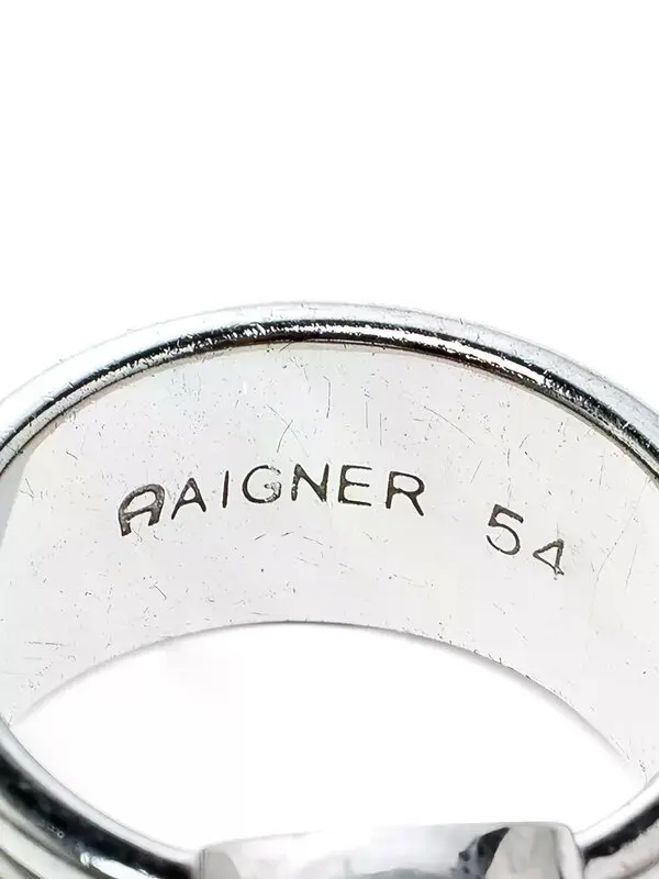 AIGNER Crystal Logo Band Ring