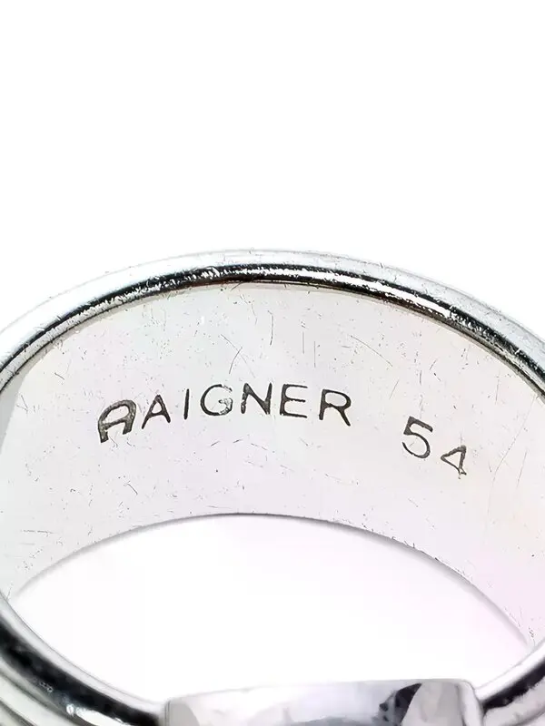 AIGNER Crystal Logo Band Ring