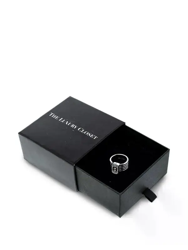 AIGNER Crystal Logo Band Ring