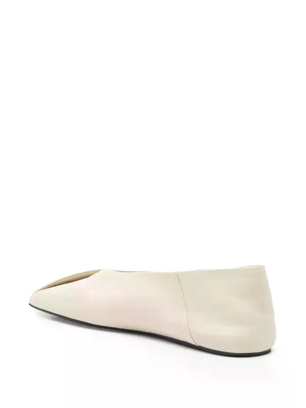 JIL SANDER Leather Ballerina Shoes