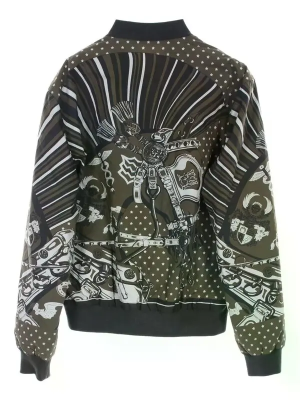 Hermès 2010s Cheval Bandana-print Bomber Jacket