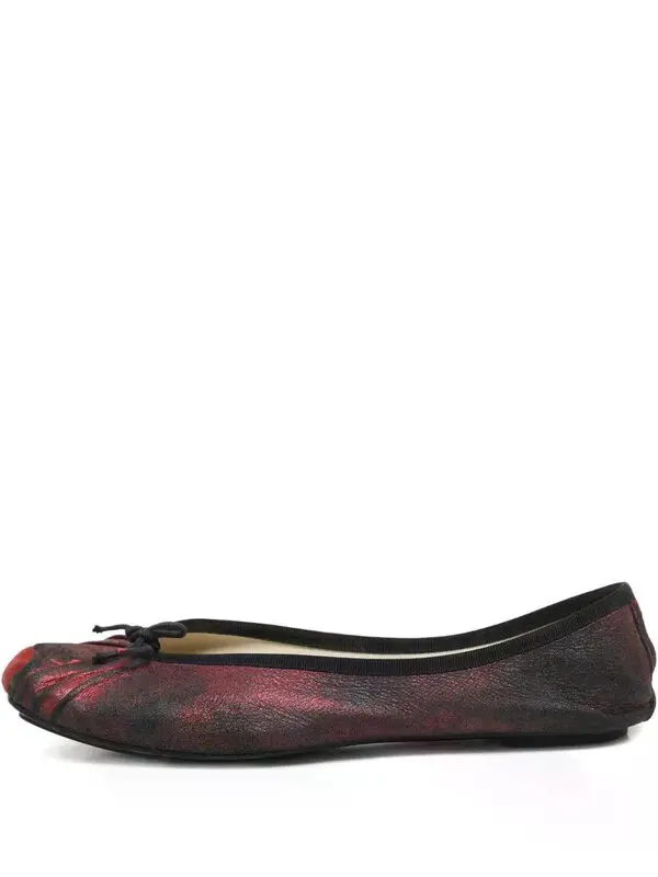 Repetto Bow-detail Leather Ballet Flats - Black