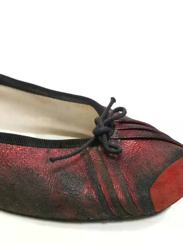 Repetto Bow-detail Leather Ballet Flats - Black