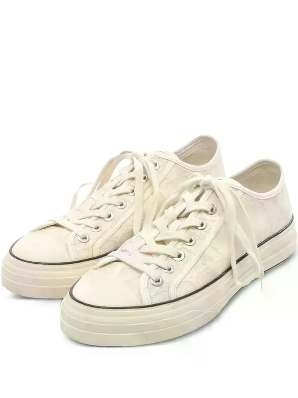 Valentino Garavani 2010s Toile Iconographe Canvas Sneakers - Neutrals