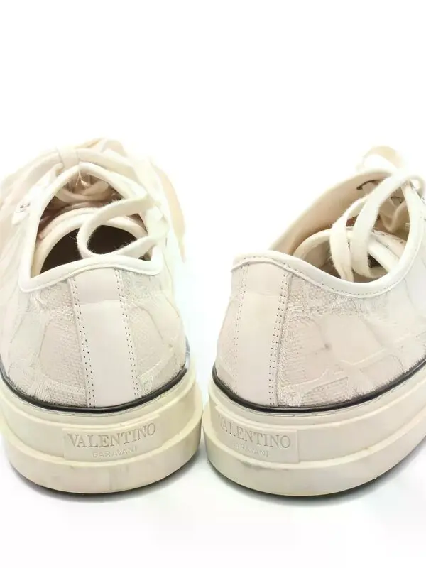 Valentino Garavani 2010s Toile Iconographe Canvas Sneakers - Neutrals