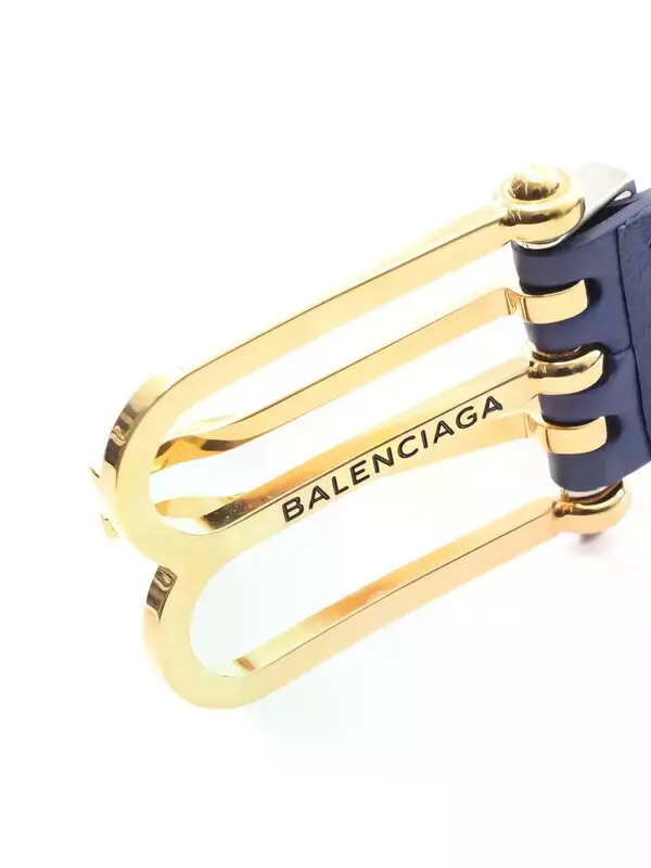 Balenciaga 2010s Logo Hardware Leather Belt