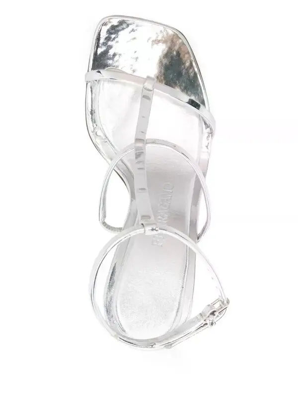 FERRAGAMO 105mm Elina Sandals - Silver