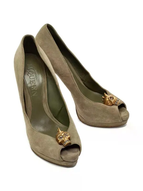 Alexander McQueen 140mm Skull-appliqué Pumps