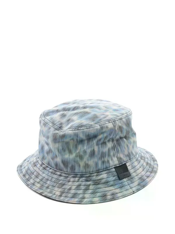 Dior 2010s Leopard-print Bucket Hat - Blue