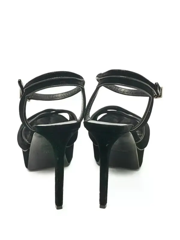 Saint Laurent 110mm Velvet Platform Sandals