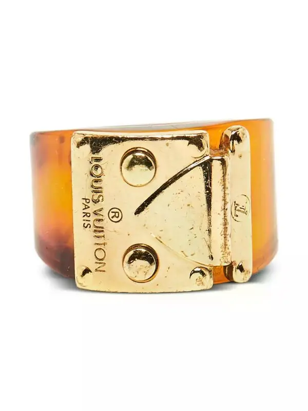 LOUIS VUITTON Logo-engraved Ring - Gold