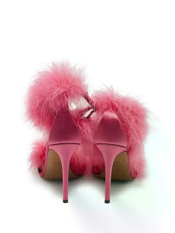 Alexandre Vauthier Feather-embellished Stiletto Sandals