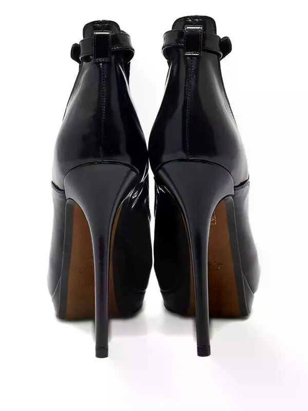 Fendi 135mm Peep-toe Leather Booties