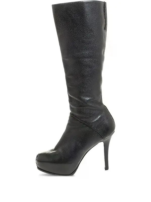 Fendi 115mm Leather Knee-high Boots