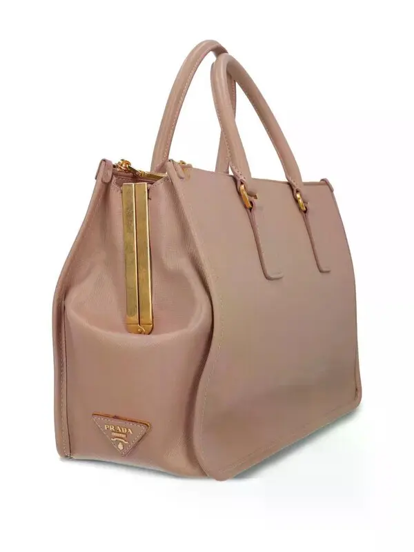 Prada Saffiano Leather Pyramid Handbag
